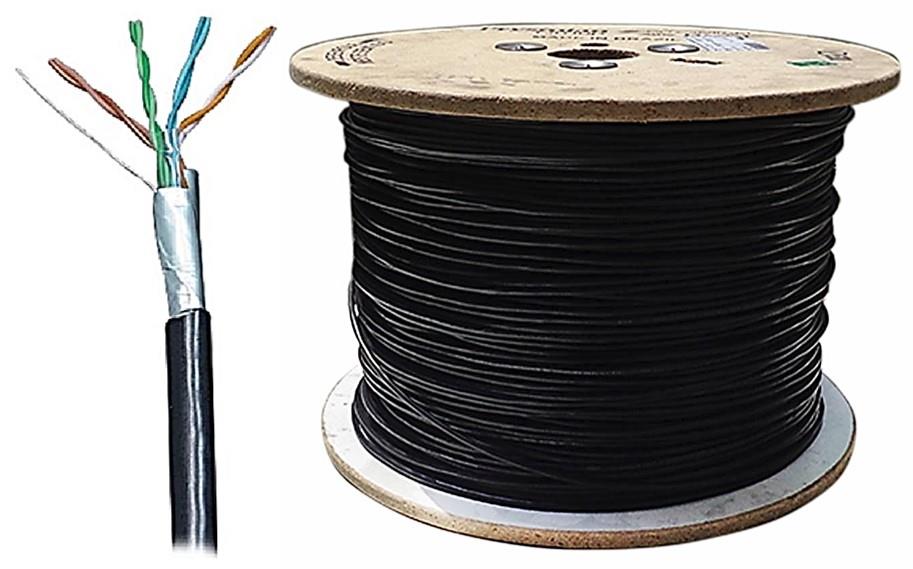 Cabo de Rede Cat5e FTP Capa Blindado 4P. Preto - Metro - Prysmian ...